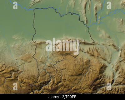 Balkh, province of Afghanistan. Elevation map colored in wiki style ...