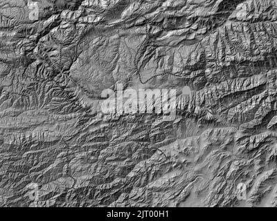 Bamyan, province of Afghanistan. Elevation map colored in wiki style ...