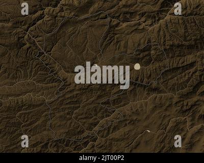 Bamyan, province of Afghanistan. Elevation map colored in wiki style ...