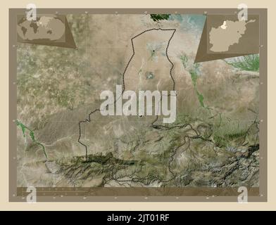 Faryab, province of Afghanistan. High resolution satellite map ...