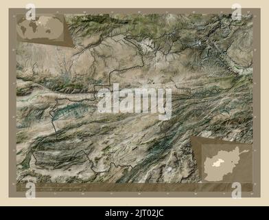 Ghor, province of Afghanistan. High resolution satellite map Stock ...