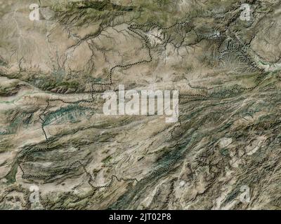 Ghor, province of Afghanistan. High resolution satellite map. Locations ...