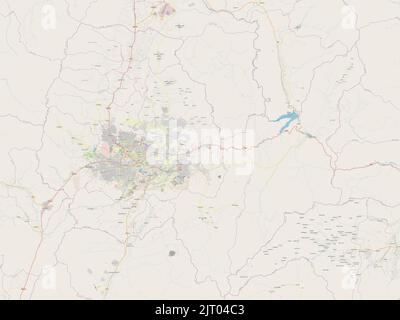 Kabul, province of Afghanistan. Open Street Map. Locations of major ...