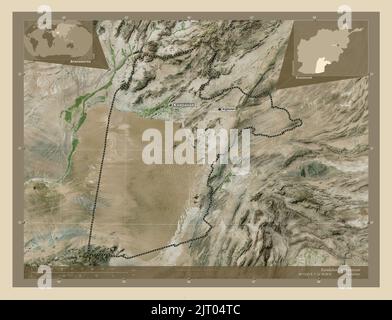Kandahar, province of Afghanistan. High resolution satellite map Stock ...