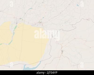 Kandahar, province of Afghanistan. Open Street Map. Locations and names ...