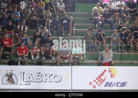 Fans during a Pro 3x3 Croatia Tour as part of FIBA 3x3 Quest tournament ...