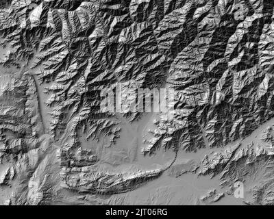Laghman, province of Afghanistan. Elevation map colored in wiki style ...