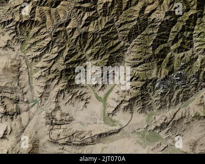 Laghman, province of Afghanistan. Low resolution satellite map. Corner ...