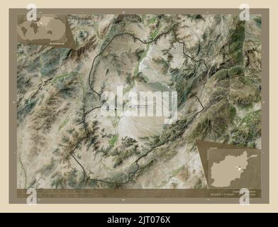 Logar, province of Afghanistan. High resolution satellite map Stock ...
