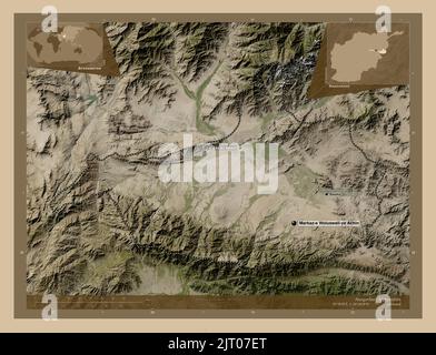 Nangarhar, province of Afghanistan. Low resolution satellite map ...