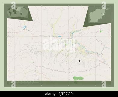 Nangarhar, province of Afghanistan. Open Street Map. Locations and ...