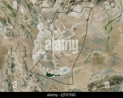 Nimroz, province of Afghanistan. High resolution satellite map. Corner ...