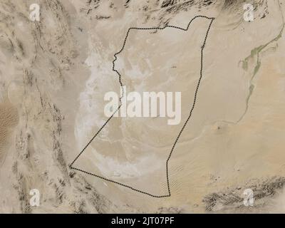 Nimroz, province of Afghanistan. Low resolution satellite map. Corner ...