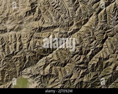 Panjshir, province of Afghanistan. Low resolution satellite map ...