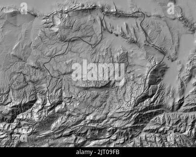 Samangan, province of Afghanistan. Elevation map colored in wiki style ...