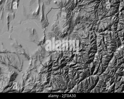 Takhar, province of Afghanistan. Elevation map colored in wiki style ...