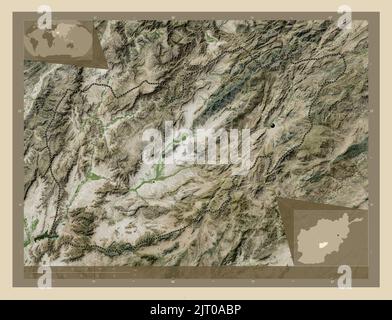 Uruzgan, province of Afghanistan. High resolution satellite map ...