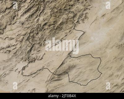 Zabul, province of Afghanistan. Low resolution satellite map. Locations ...
