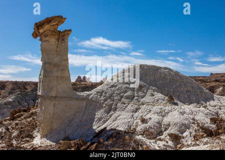A hoodoo in the Upper White Rocks badlands, Paria Rimrocks, Grand ...