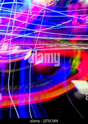 Colorful light leak on black background, abstract design with optical ...