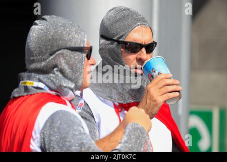England Barmy Army fans enjoying the atmosphere during the 4th Rothesay ...