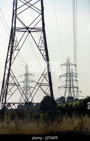 Electricity pylons, also known as electricity transmission and ...