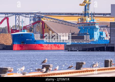 Wismar, Germany. 23rd Aug, 2022. The cruise ship "Global One" under ...