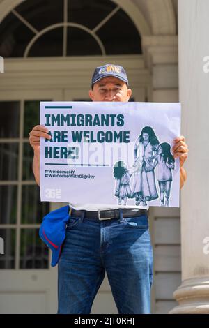 Murad Awawdeh of The New York Immigration Coalition held a press ...