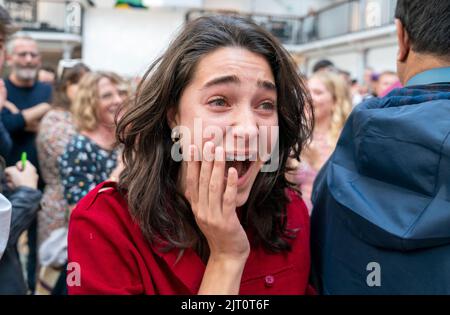 Lara Ricote reacts after winning the Dave's Edinburgh Comedy Best ...