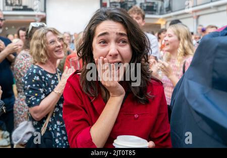 Lara Ricote reacts after winning the Dave's Edinburgh Comedy Best ...