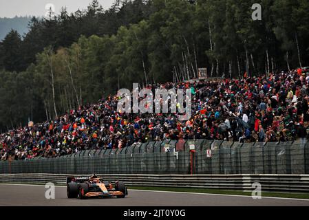 SPA - Daniel Ricciardo (3) with the McLaren MCL36 during the 1st free ...
