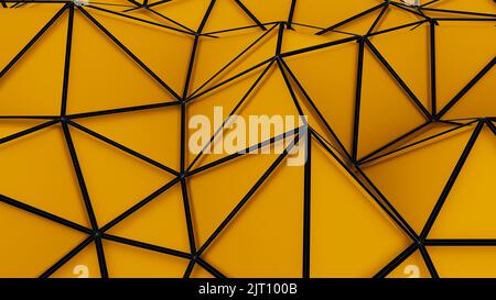 Abstract simple triangulated wireframe background. 3d render Stock ...
