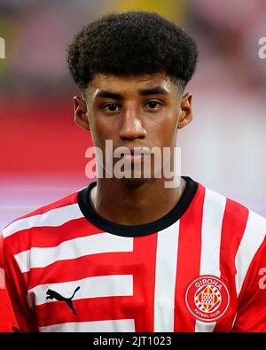 Urena of Girona FC during the La Liga match between Girona FC and RC ...