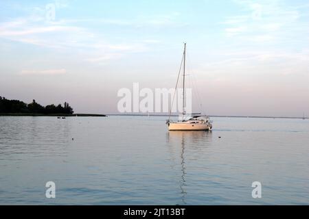 Balatonfured - August 12 2021: Balatonfüred Lake Balaton in Hungary ...