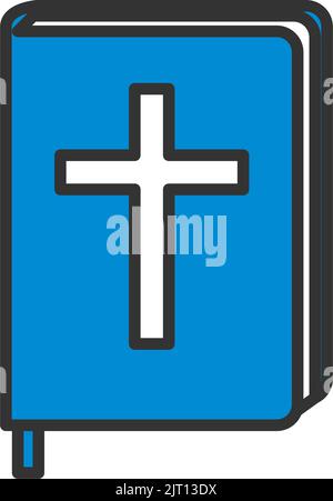 Holly Bible Icon. Editable Bold Outline With Color Fill Design. Vector ...