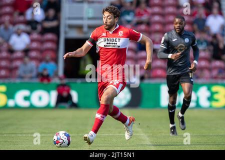 Matt Crooks #25 of Middlesbrough in action during the game during the ...
