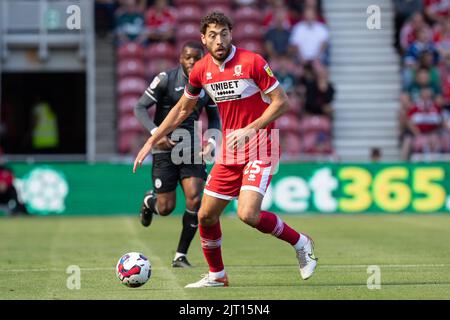 Matt Crooks #25 of Middlesbrough in action during the game during the ...