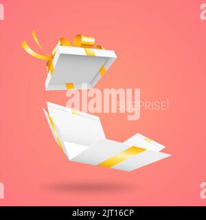 gift box with ribbon on white background vector illustration design ...