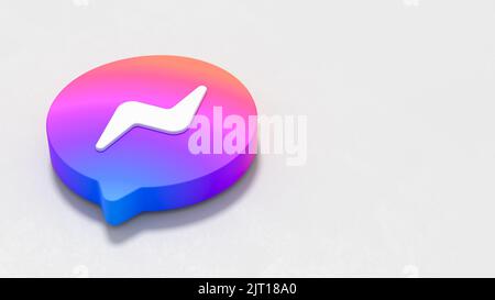 Messenger Logo on Light Gray Background with Copy space Stock Photo - Alamy