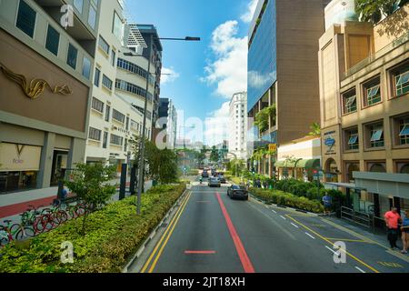 SINGAPORE - CIRCA JANUARY, 2020: street level view of Singapore Stock ...