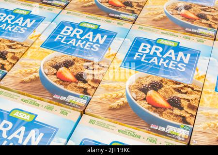 ASDA own-label bran flakes ingredient labelling: carbohydrate content ...