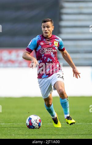 Josh Cullen #24 of Burnley during the pre-game warmup ahead of the ...