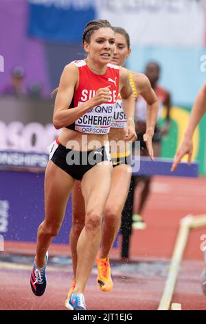 Chiara Scherrer of Switzerland competing in the women’s 3000m ...