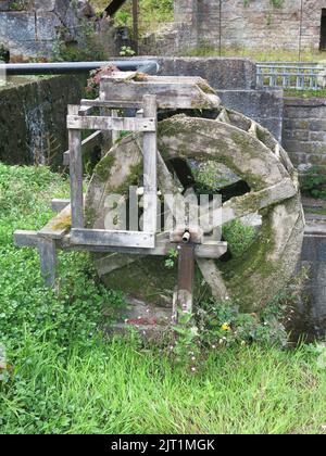The courtyard at Cromford Mills in Derbyshire, the origins of the ...