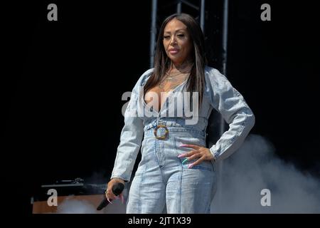 British singer and songwriter Rosa Isabel Mutya Buena, with the ...