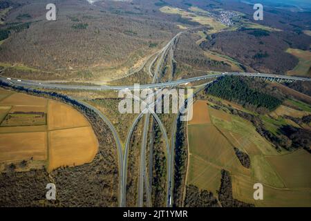 Autobahnkreuz Wetzlar, Autobahn A45 und Autobahn A480, Hermannstein ...