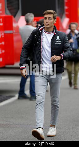 August 27, 2022: Mercedes #63 George Russell from Great Britain signs ...