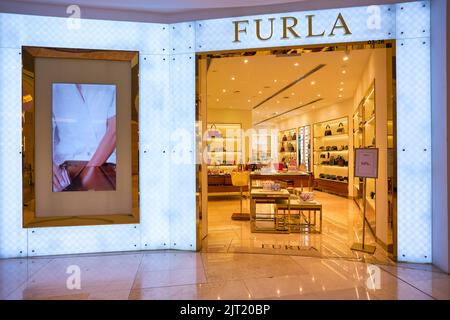 SINGAPORE - CIRCA JANUARY, 2020: Furla storefront in ION Orchard ...