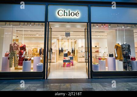 SINGAPORE - JANUARY 20, 2020: Chloe storefront at the Shoppes at Marina ...