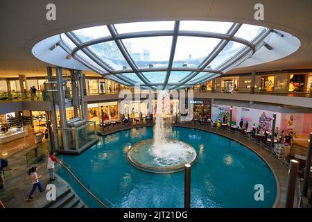 SINGAPORE - JANUARY 20, 2020: the Rain Oculus in the Shoppes at Marina ...